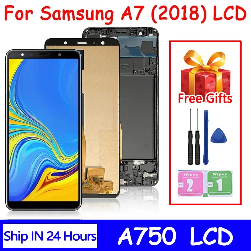 Дисплей для Samsung A7 2018 A750 (SM-A750F/FN) TFT с рамкой