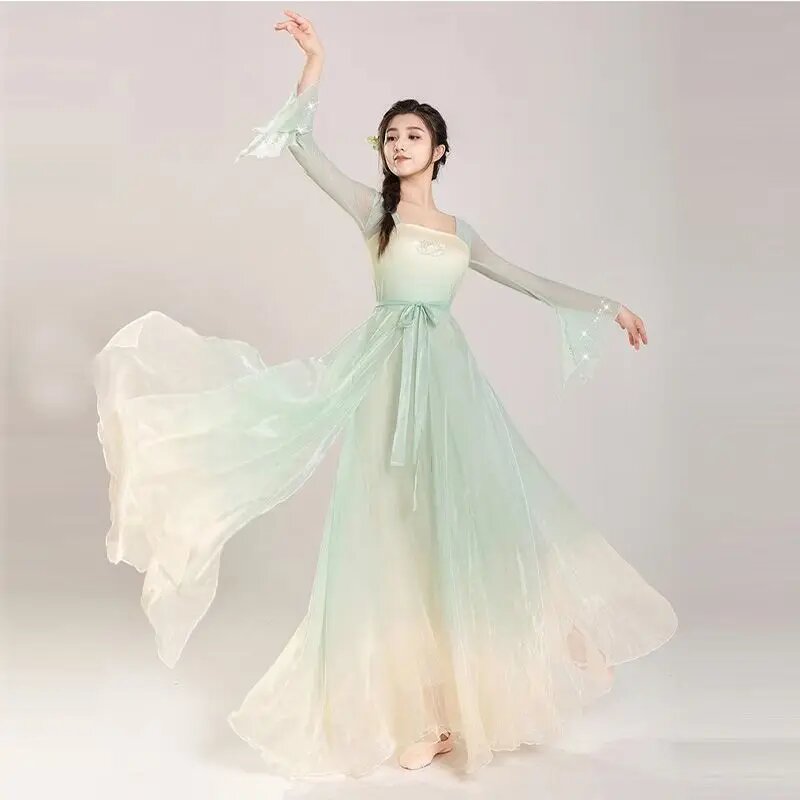 Танцевальное платье из полиэстера L, Green