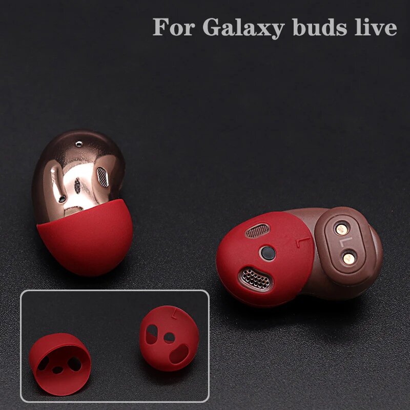 Силиконовые чехлы для Samsung Galaxy Buds Live, Black, 2 шт.