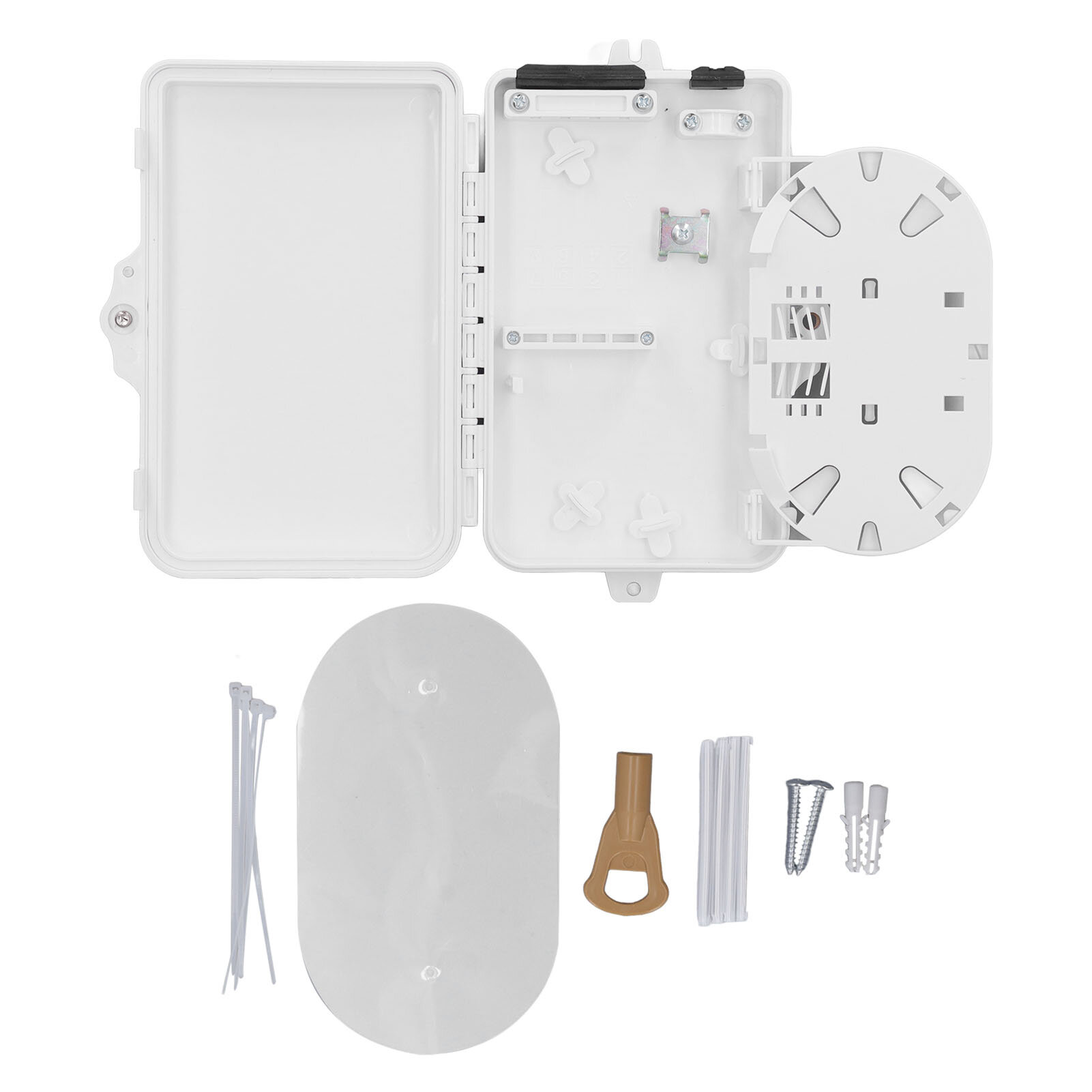 Распределительная коробка для оптоволокна, 4 жилы, степень защиты IP65, водонепроницаемая, настенного монтажа, клеммная коробка для оптоволокна, для использования внутри и вне помещений.