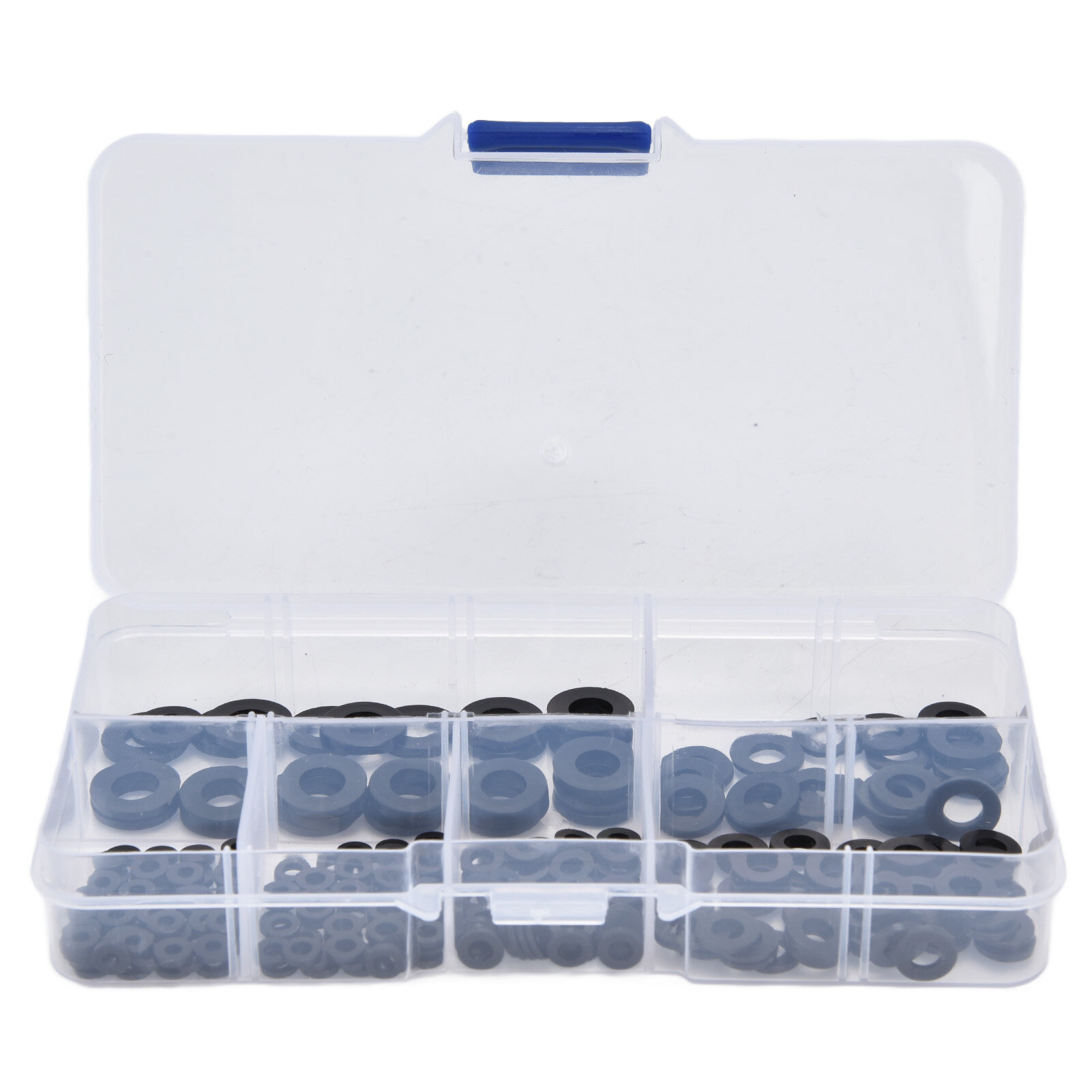 250шт Нейлоновые Шайбы Черный Ассортимент Плоских Шайб Комплект Уплотнительной Прокладки для Домашнего Хозяйства M2‑M6