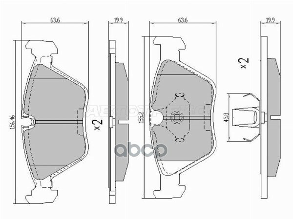 Колодки тормозные (Спереди) BMW 3-Series 90-01 / 5-Series 88-04 Sat арт. ST-34116779652