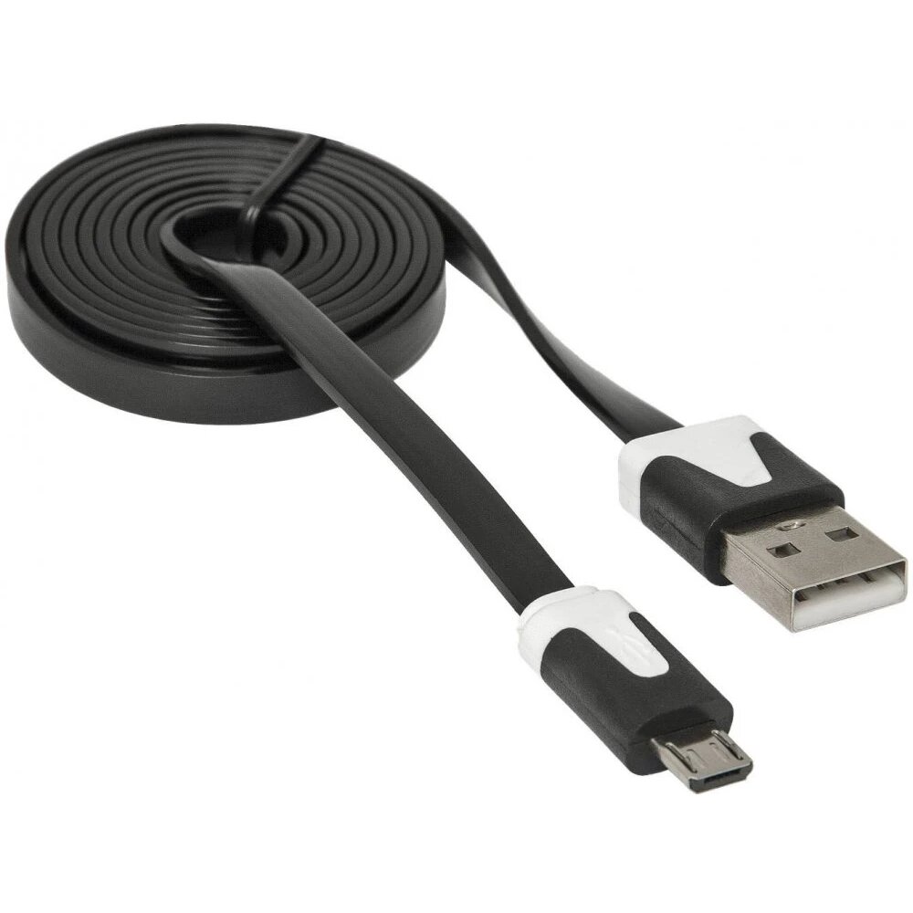 Кабель USB A (M) - microUSB B (M), 1м, Defender USB08-03P (87475)