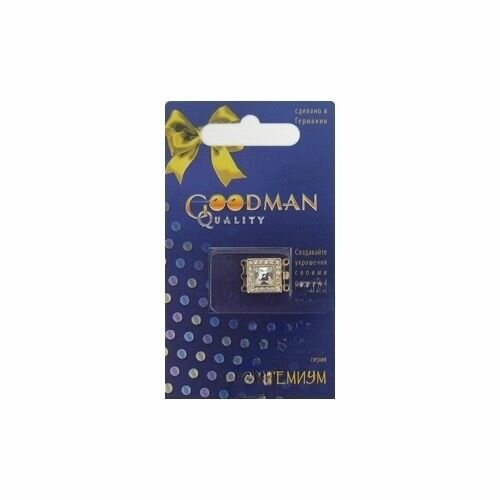 Застежка GOODMAN QUALITY Горизонтальная, со стразами, 3 ряда, золотистая