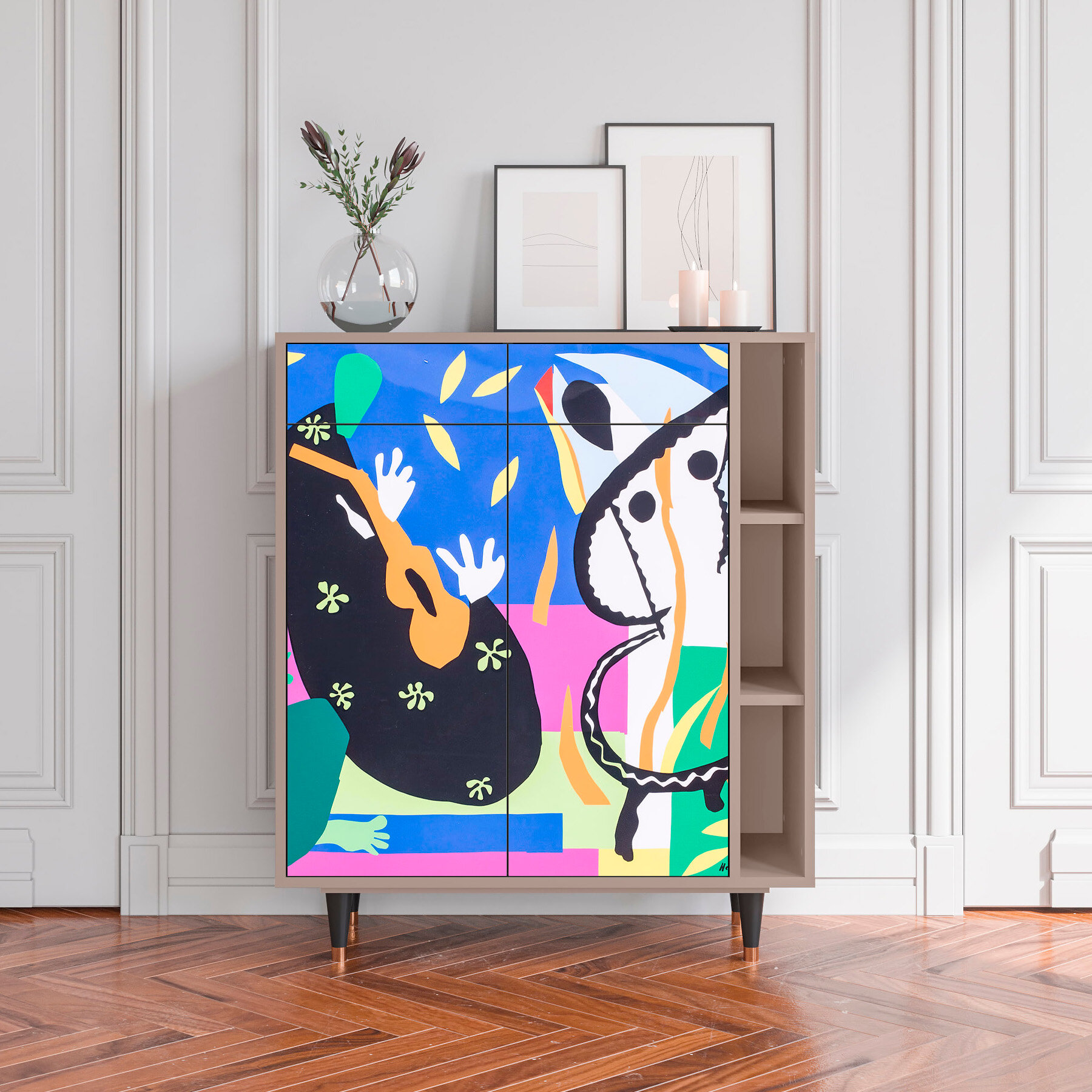 Комод - STORYZ - BS6 La Tristesse du Roi by Henri Matisse , Размер - 94 x 110 x 41 см, Цвет корпуса - , Бежевый