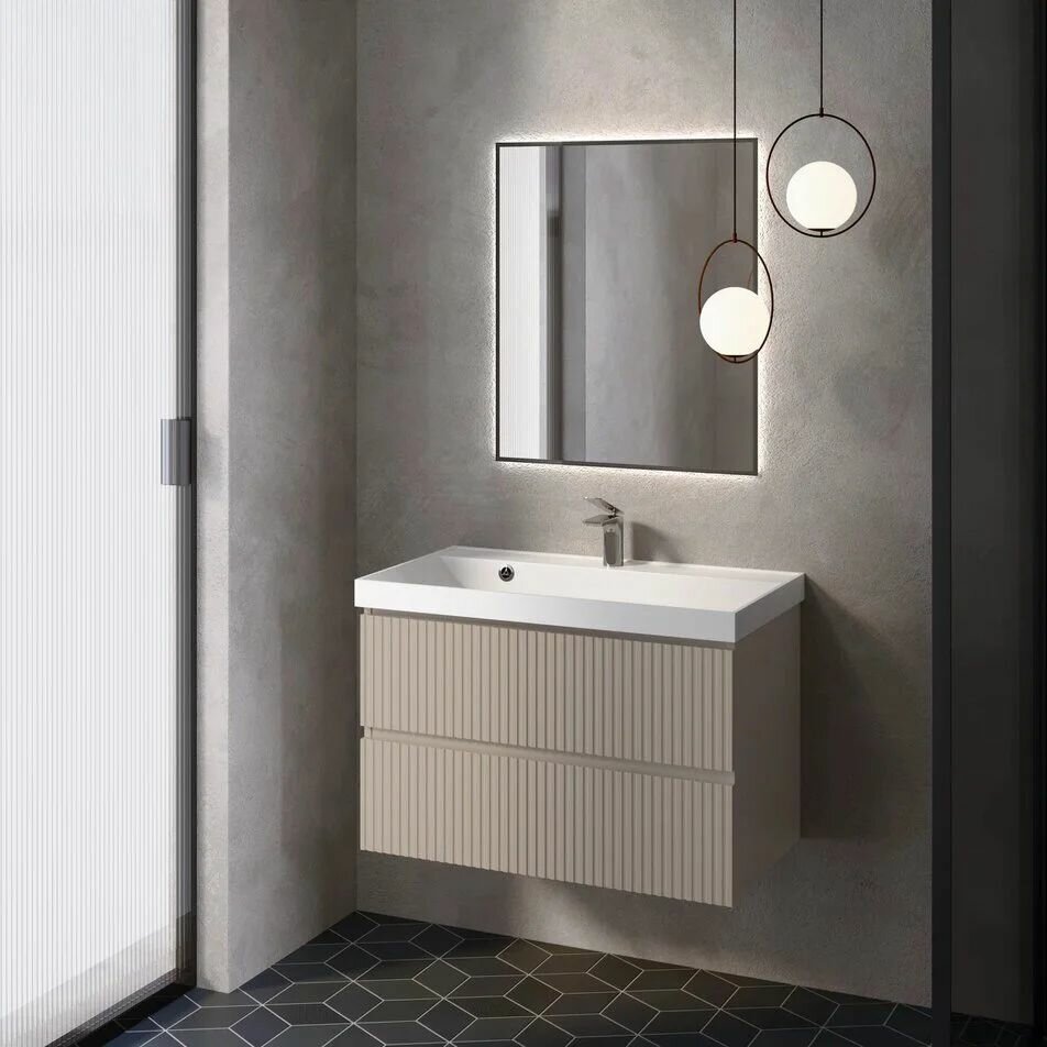 Тумба под раковину для ванной AQUAme S1 80 бежевая