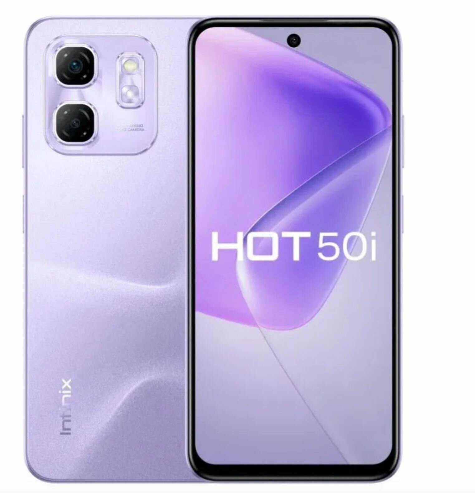 Смартфон Infinix Hot 50i 4/128 ГБ, Ростест (EAC), Dual nano SIM, фиолетовый Purple RU
