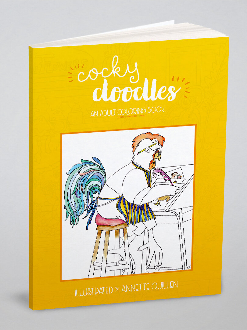 Cocky Doodles. An Adult Coloring Book