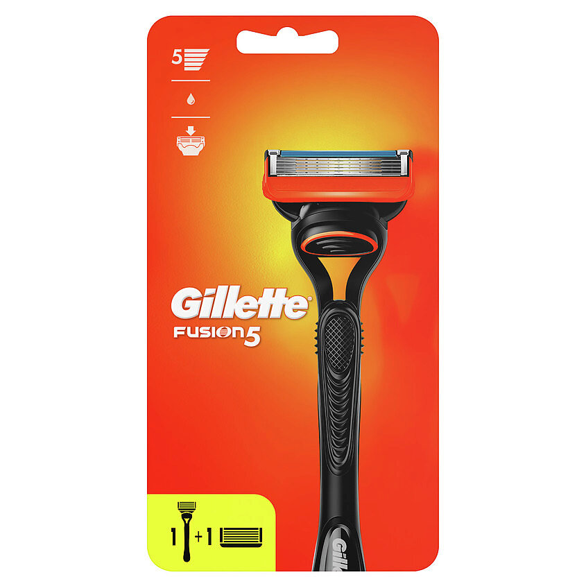 Станок для бритья GILLETTE FUSION с 2 кассетами