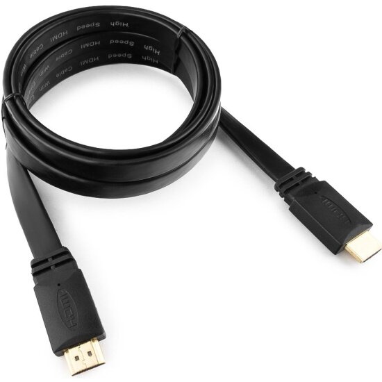 Кабель HDMI Cablexpert , 1.8м, v1.4, 19M/19M, плоский кабель, черный