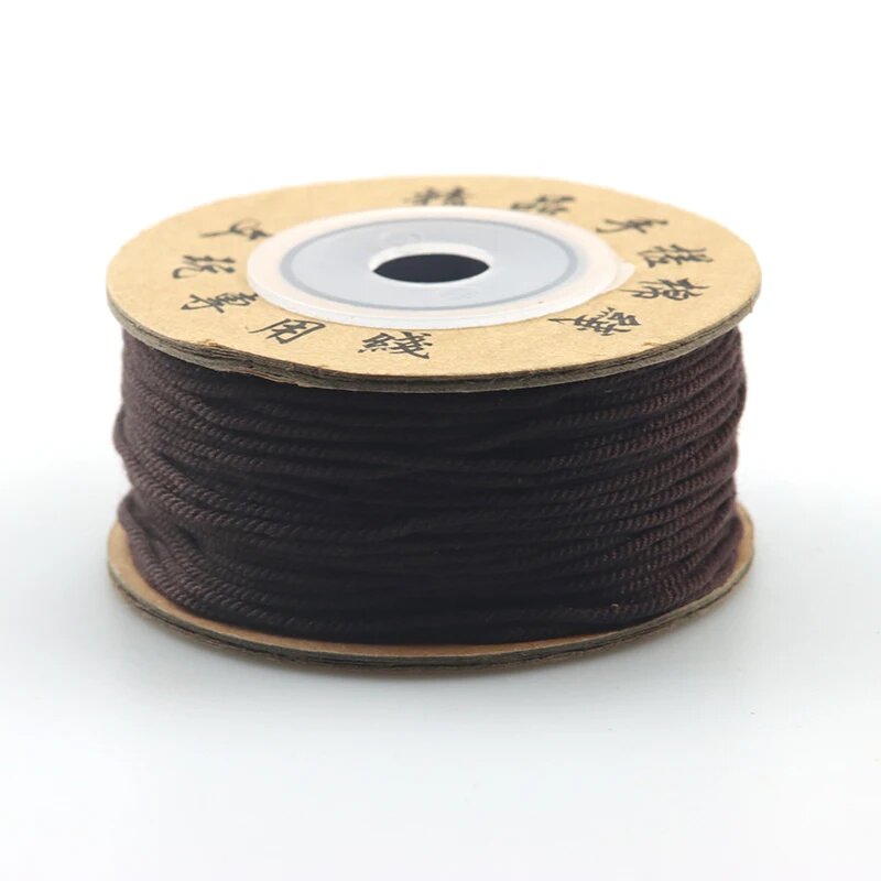 Хлопковая нить Color Auspicious 1 мм/1,5 мм для рукоделия Коричневый, 1.5MM(20M), SCMX-008