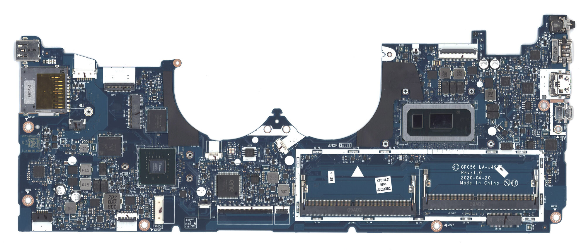 Материнская плата LA-J492P GPC56 HP Envy 15-ED i5-10210 Nvidia MX330