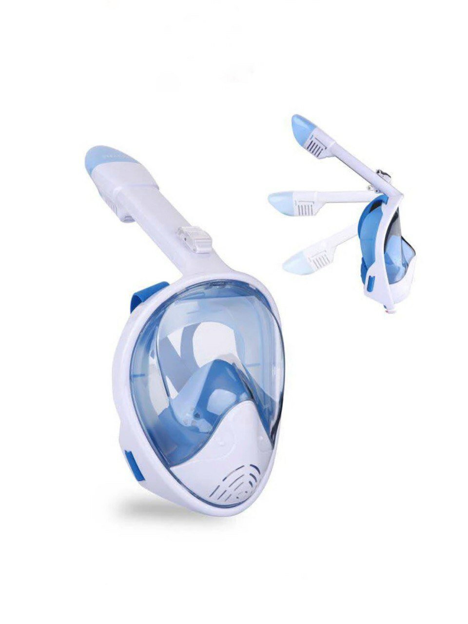 Подводная маска для снорклинга полнолицевая размер L/XL, маска для плавания с креплением для экшн-камеры