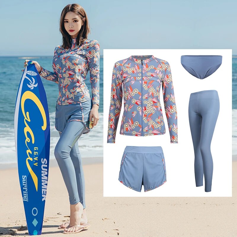 BSwemek Рашгард 4 предмета для серфинга L, 2206 Women