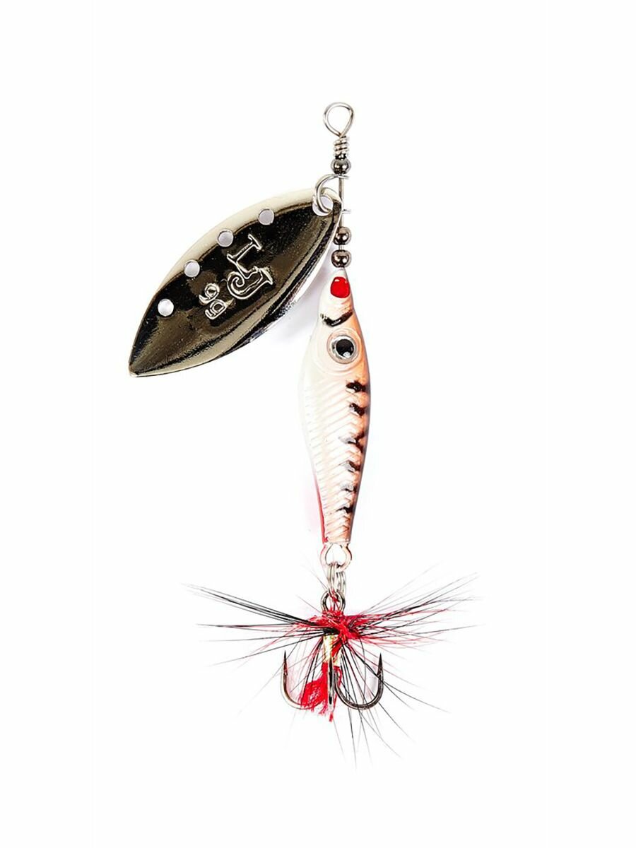 Блесна вращающаяся Lucky John TRIAN BLADE LONG 12.0г 007 в блистере