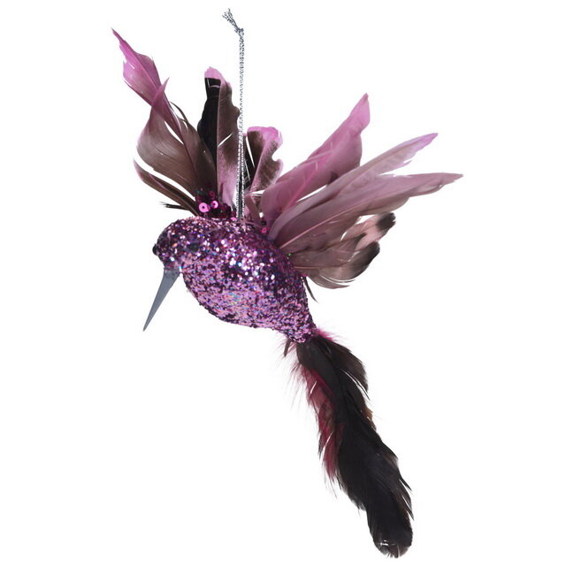 Елочная игрушка Colibri Magique 23 см розовая, подвеска, Koopman, HC4503210-4