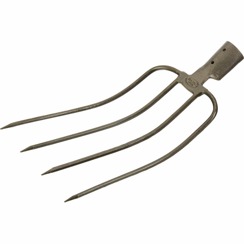 Вилы навозные Rusсад 4-рогие 18x31 см без черенка, 2226613