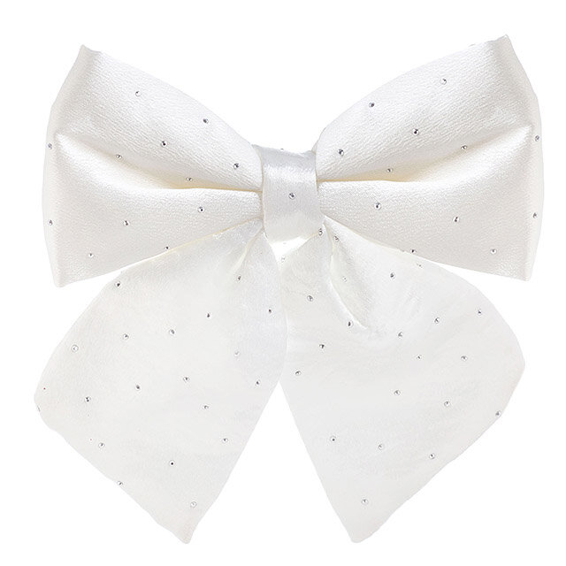 Бант на елку Bianco Diamanti 25*22 см белый, Due Esse Christmas, XNA24005551-1