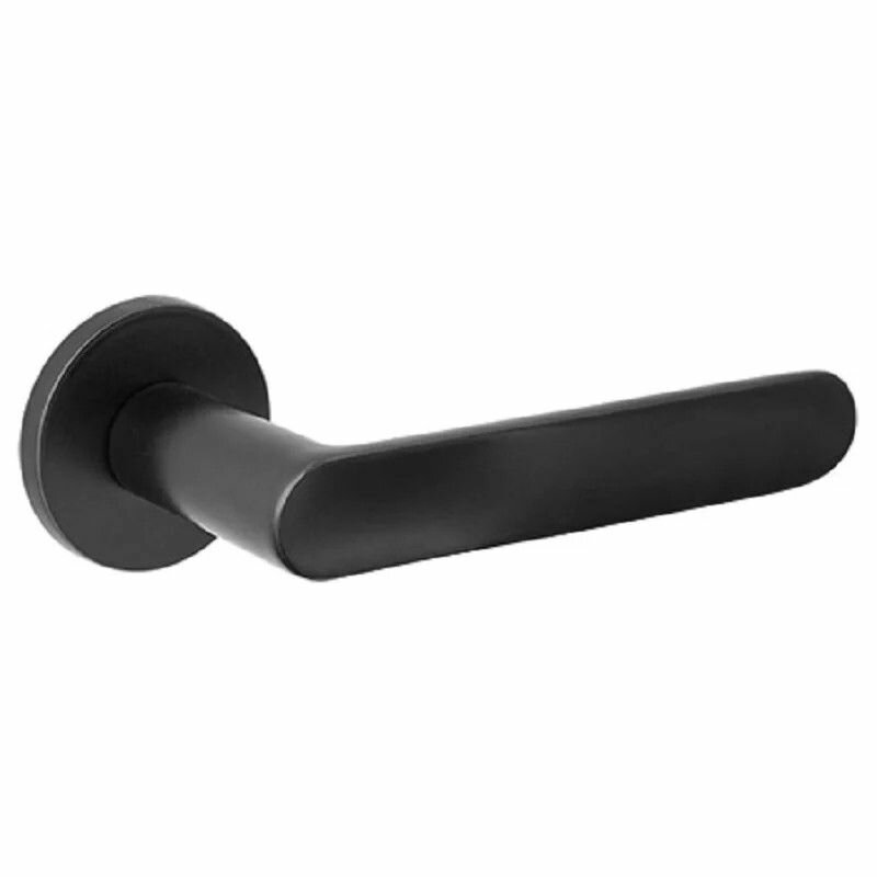 Дверные ручки Code Deco Slim, алюминий, черный матовый, замок с ключом