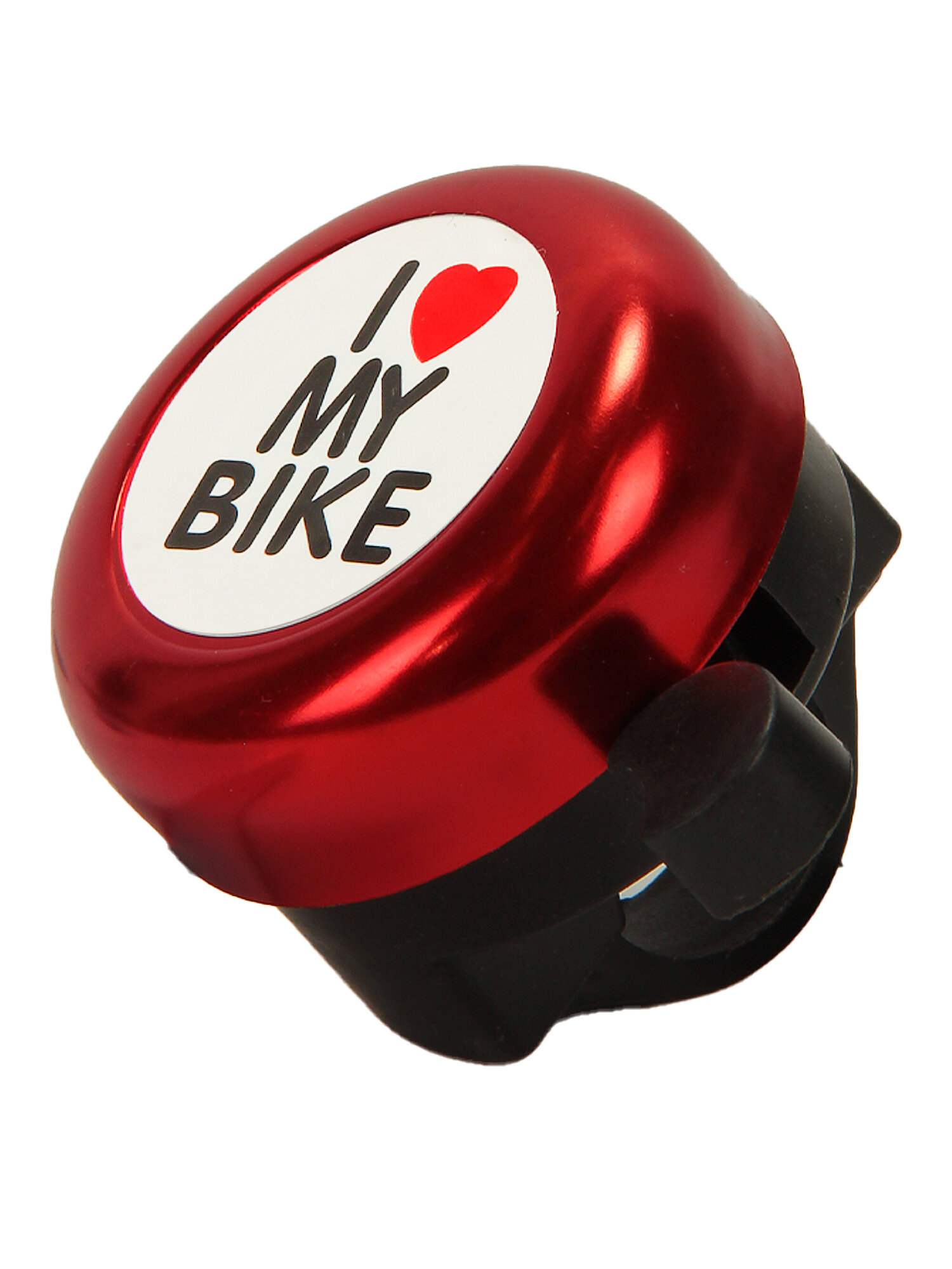 Звонок на велосипед детский "I love my bike" 5.5 см, красный