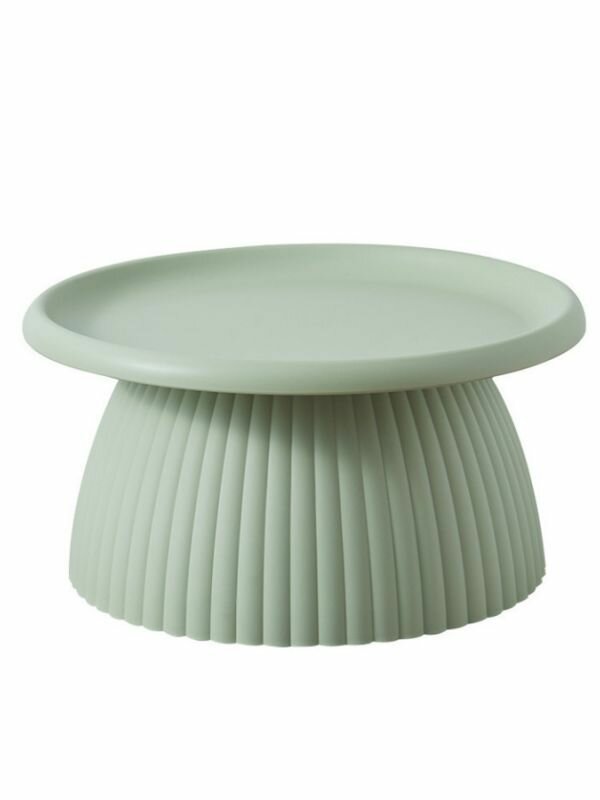 Чайный столик, для офиса, минимализм, светло-зеленый, пластик, 70х70х35 см