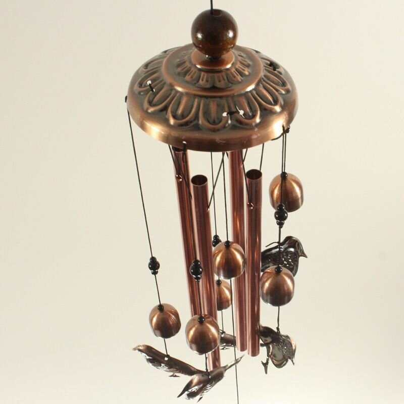 Колокольчик на дверь магазина металлический музыка ветра, птичка