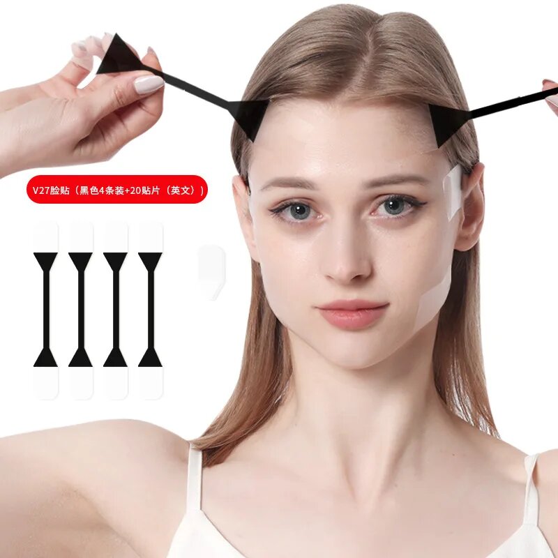 Лента для подтяжки лица RPXBGUCKARHG Black 20pcs Patches