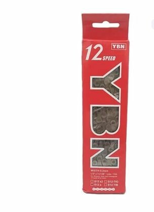 Цепь для велосипеда YBN 12 скоростей 126 звеньев, серебристая