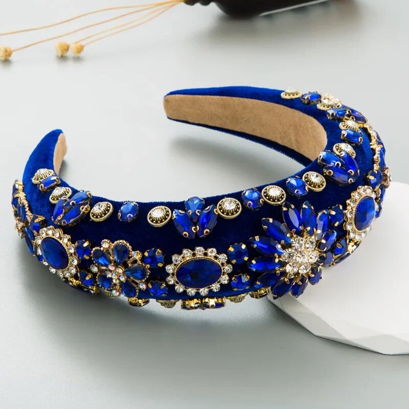 Хрустальные повязки для волос Baroque Синий, blue