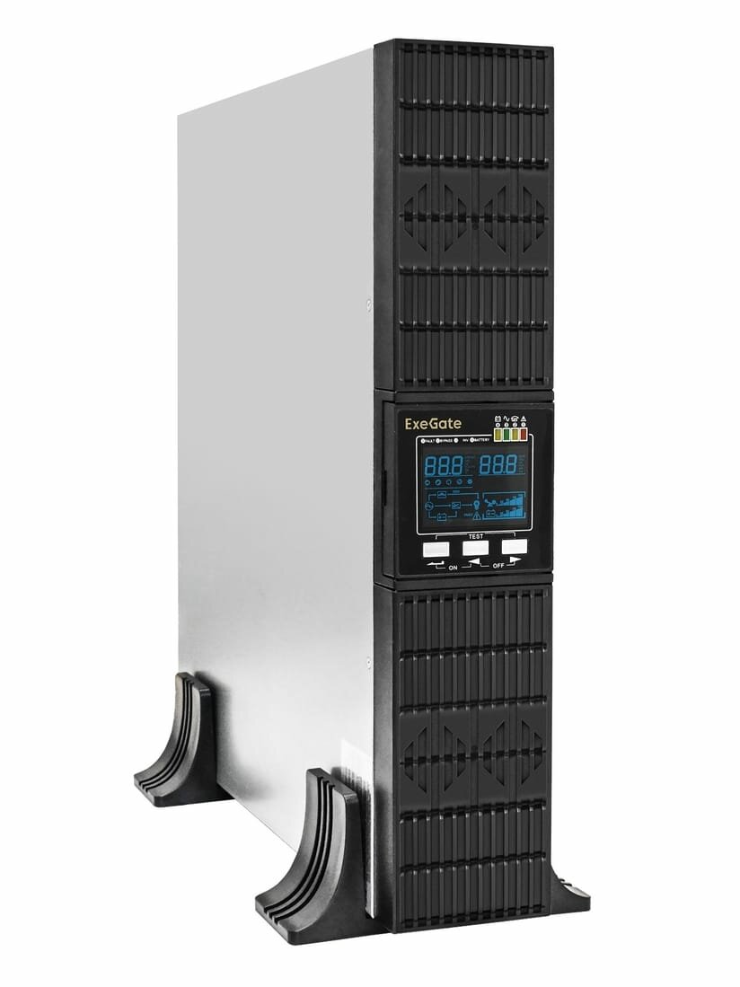 Exegate EP285648RUS ИБП On-line ExeGate PowerExpert ULS-3000. LCD. AVR. C13. USB. RS232. SNMP.2U <3000VA/3000W, On-Line, PF=1, LCD, 6*IEC-C13, RS232, USB