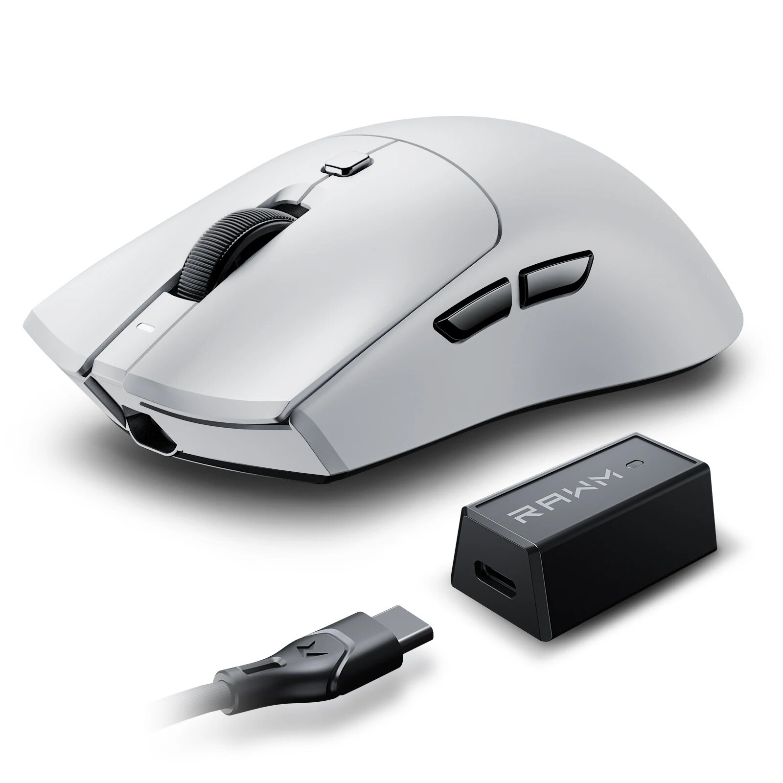 RAWM MH01 Беспроводная игровая мышь PAW3395, 600 мАч White 8K
