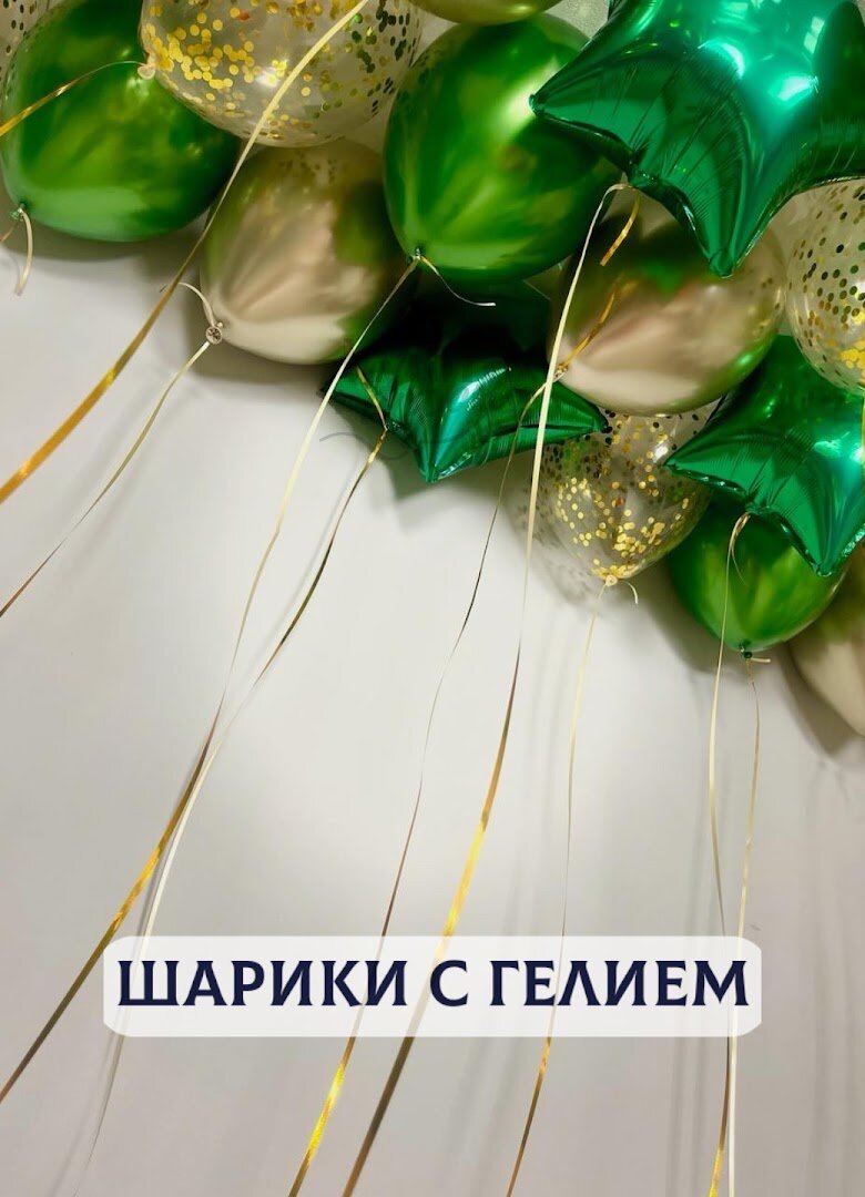 Воздушные шары с гелием, шарики воздушные "Шары под потолок" №1822