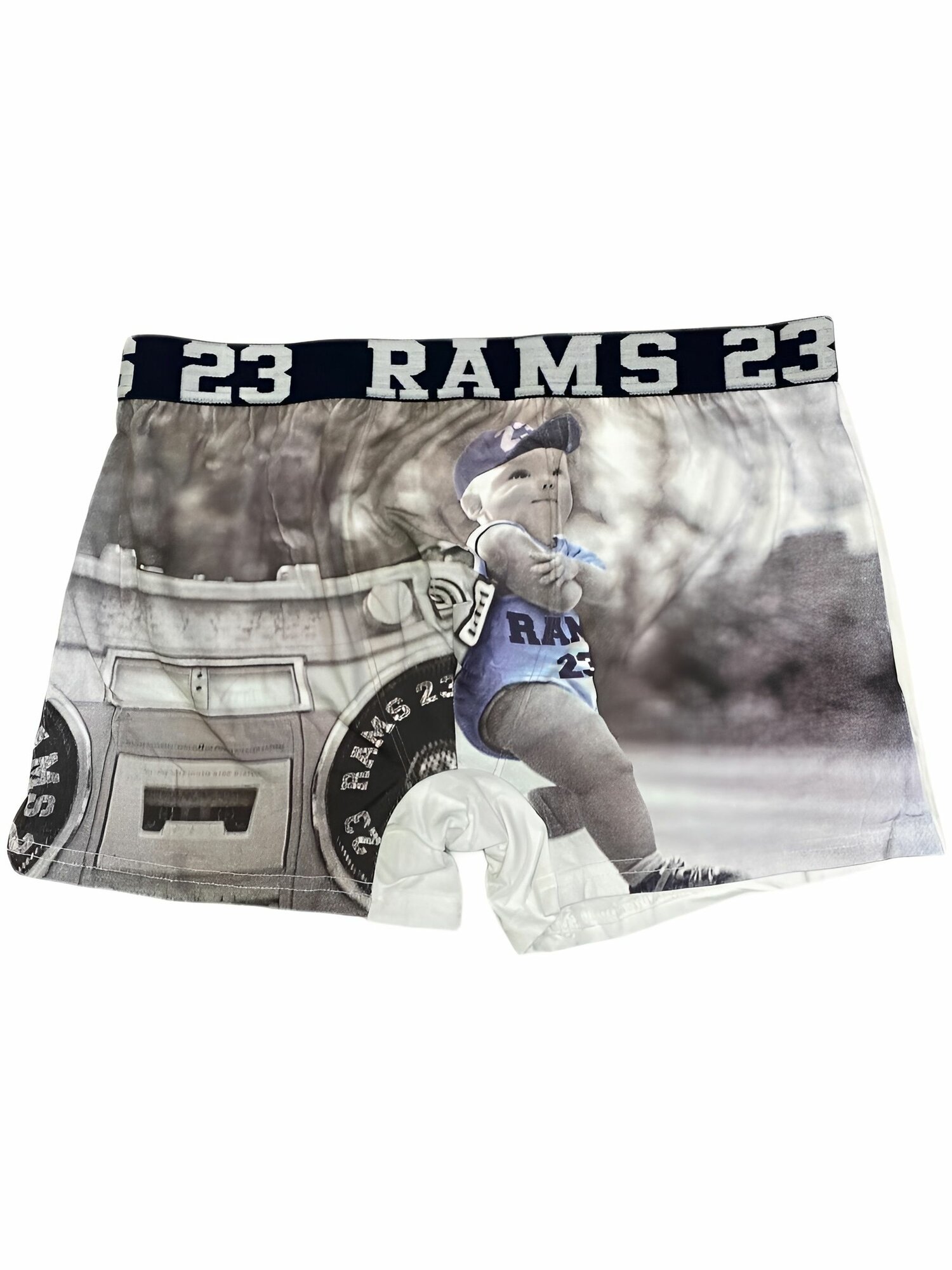 Мужские трусы боксеры белые с принтом, хлопок M/46-48, Primal