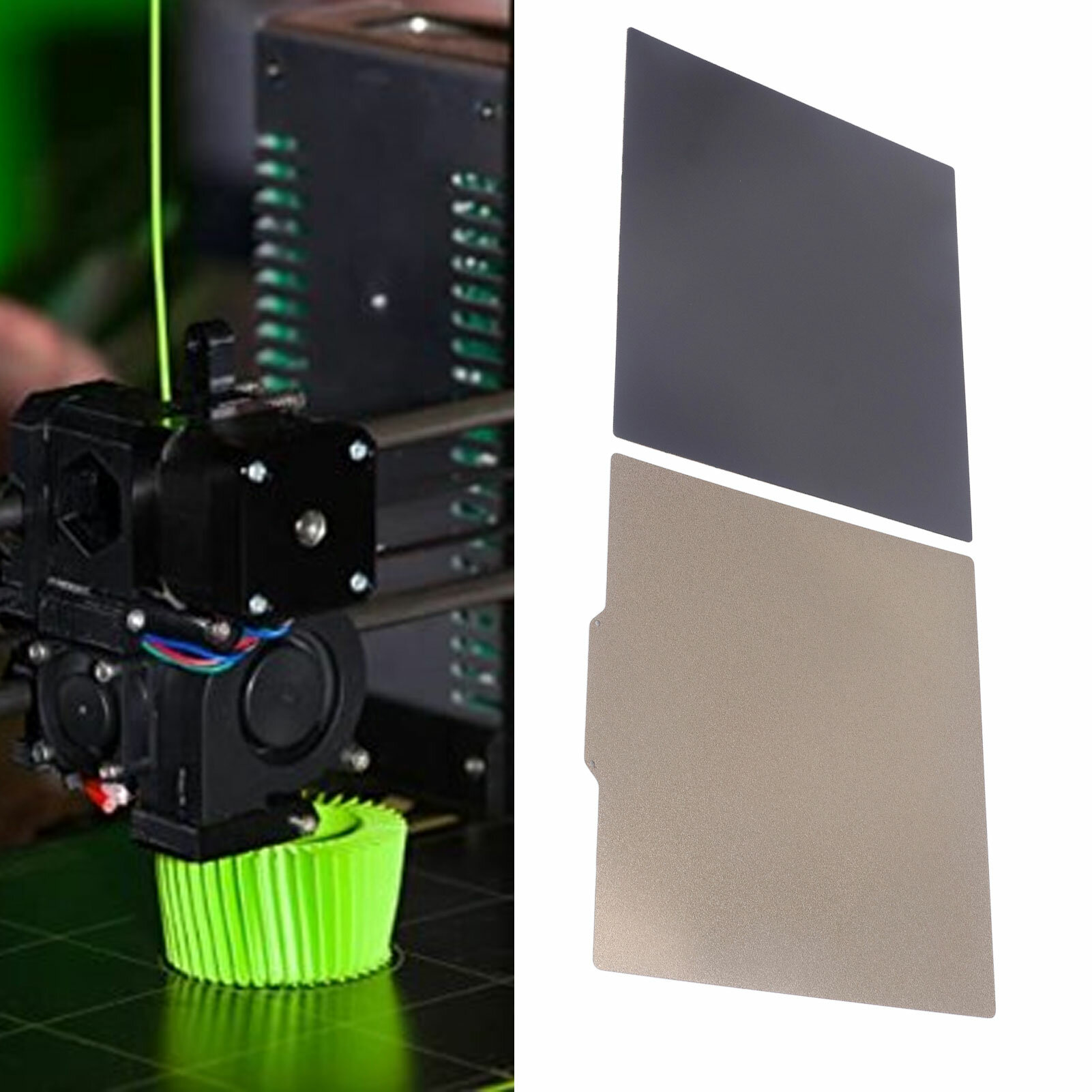 Гибкая пружинная стальная пластина, двусторонняя PEI, порошковое покрытие, строительный лист для 3D-принтера для проповеди D1, 275x295 мм