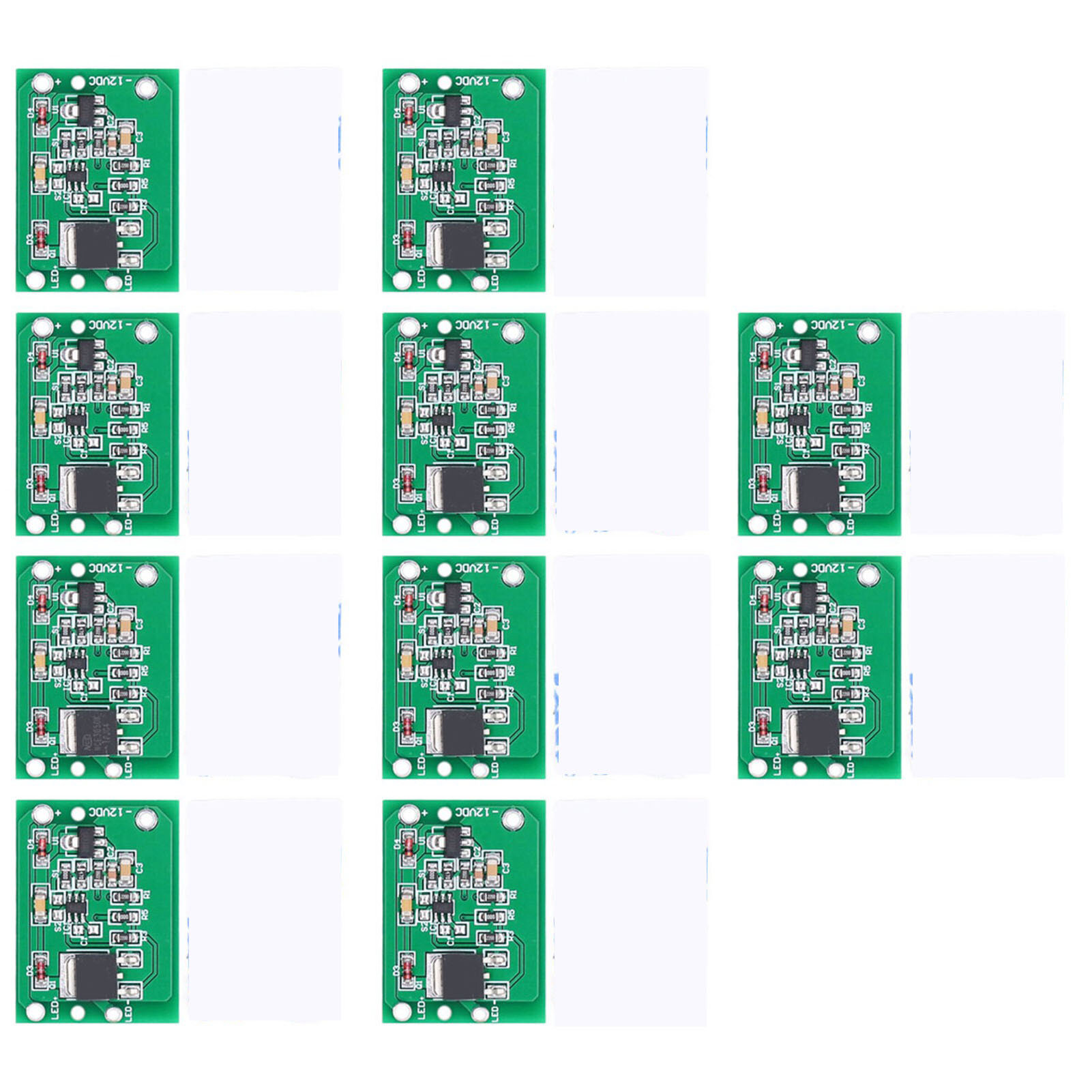 10 шт. 12 В емкостные сенсорные кнопки-переключатели с фиксаторами и разъемами для светодиодной подсветки