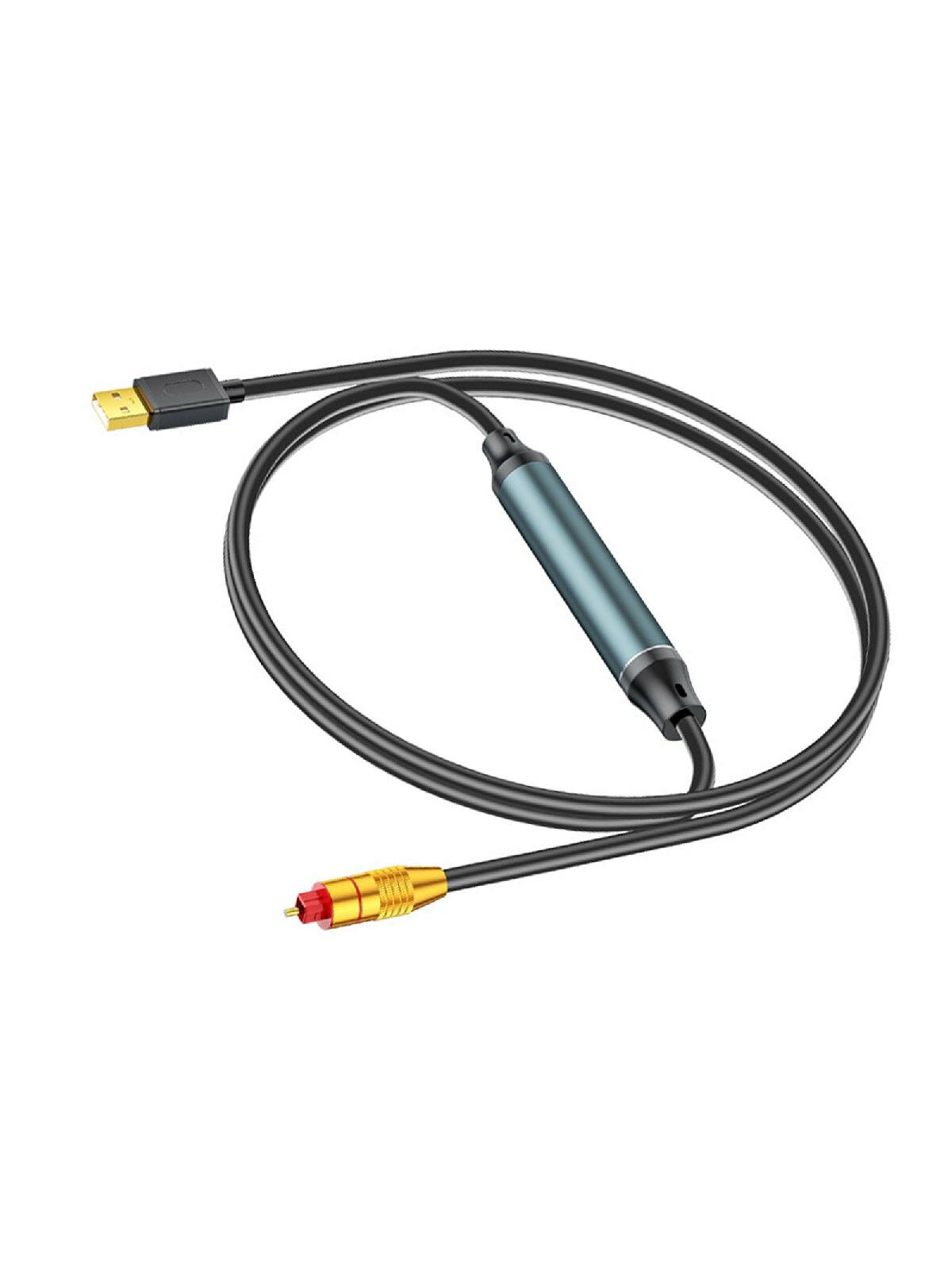 USB to Optical Audios Adapter USB A to Fiber Audios USB to Digital Converters for TV Computer Laptop Connection