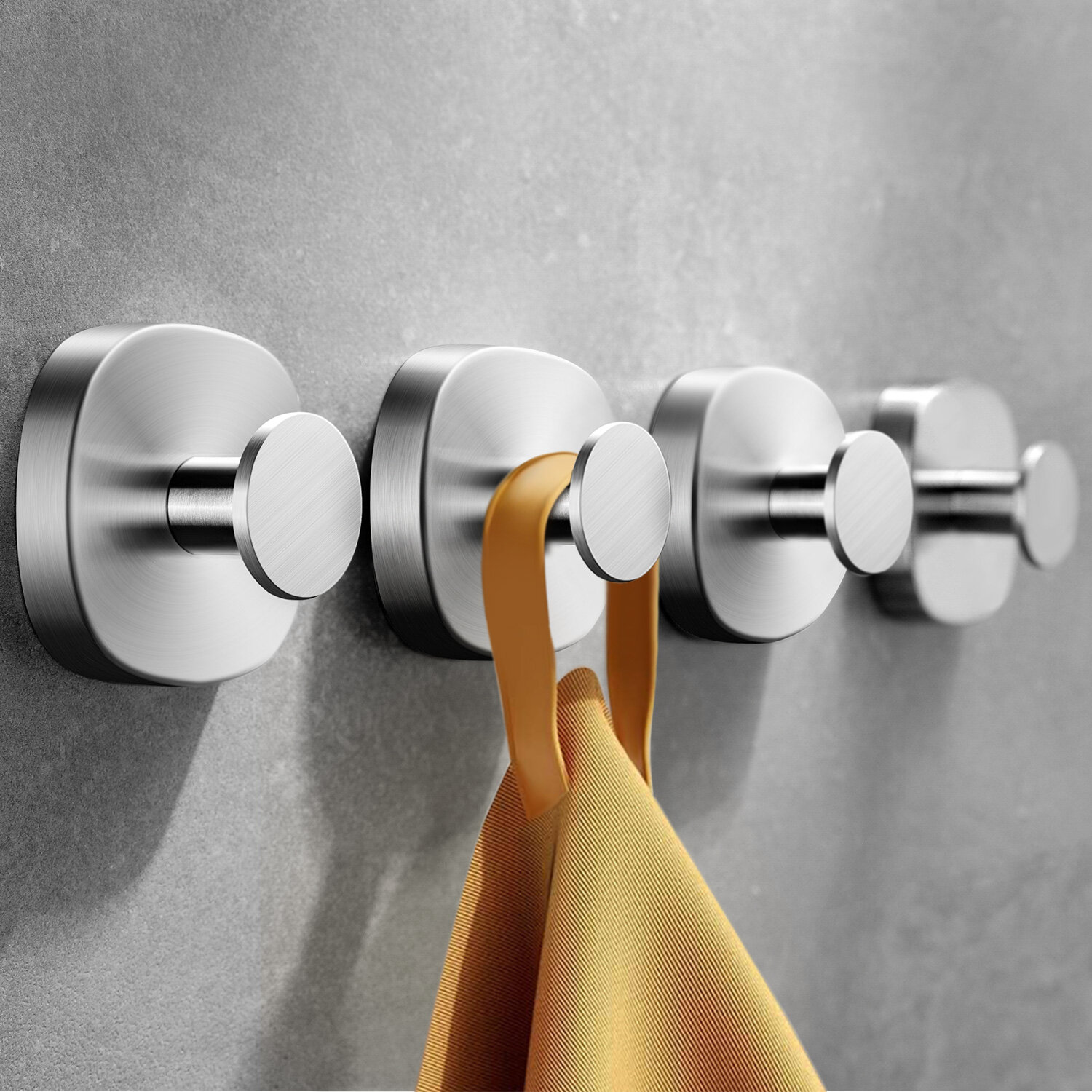 Вакуумные крючки на присоске Без сверления 4 шт