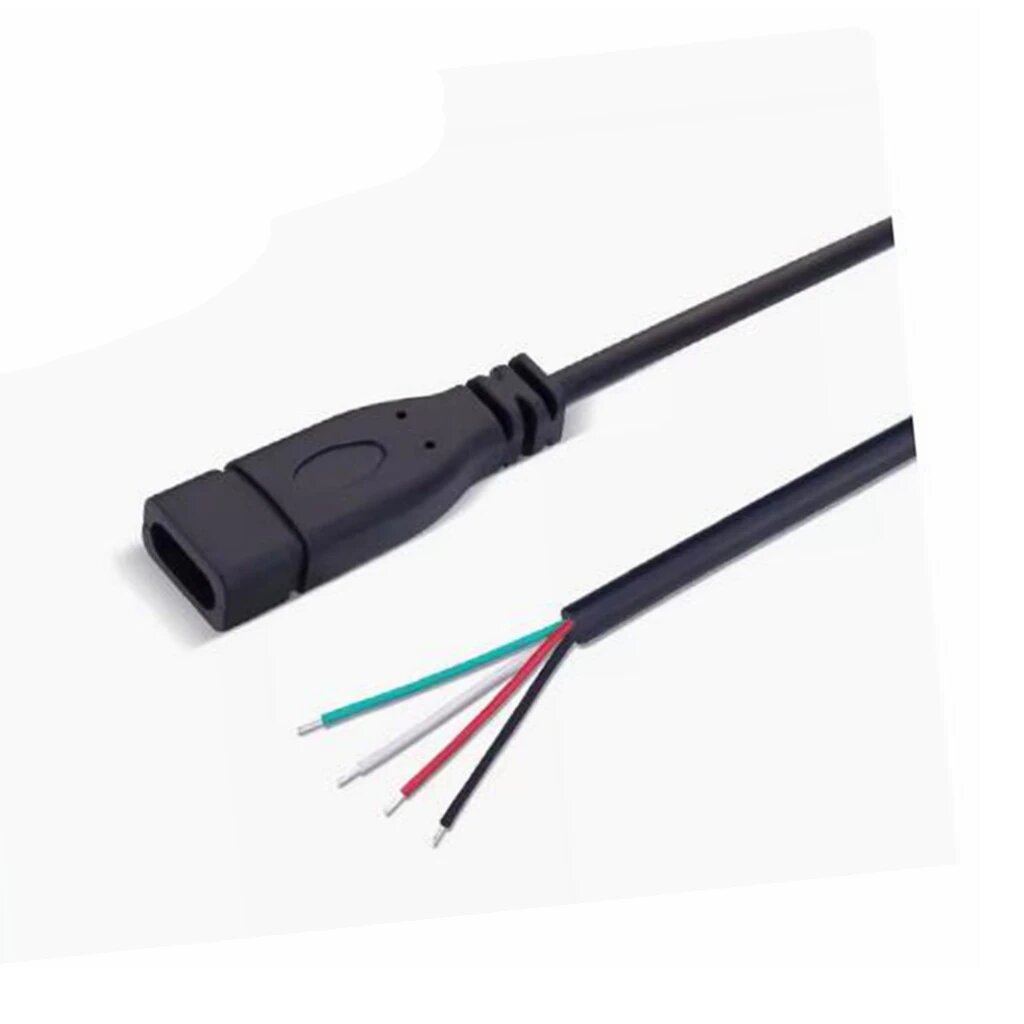 GoEricNow180805 USB Type-C разъем 2-контактный черный 30см 0.25m, 4p f