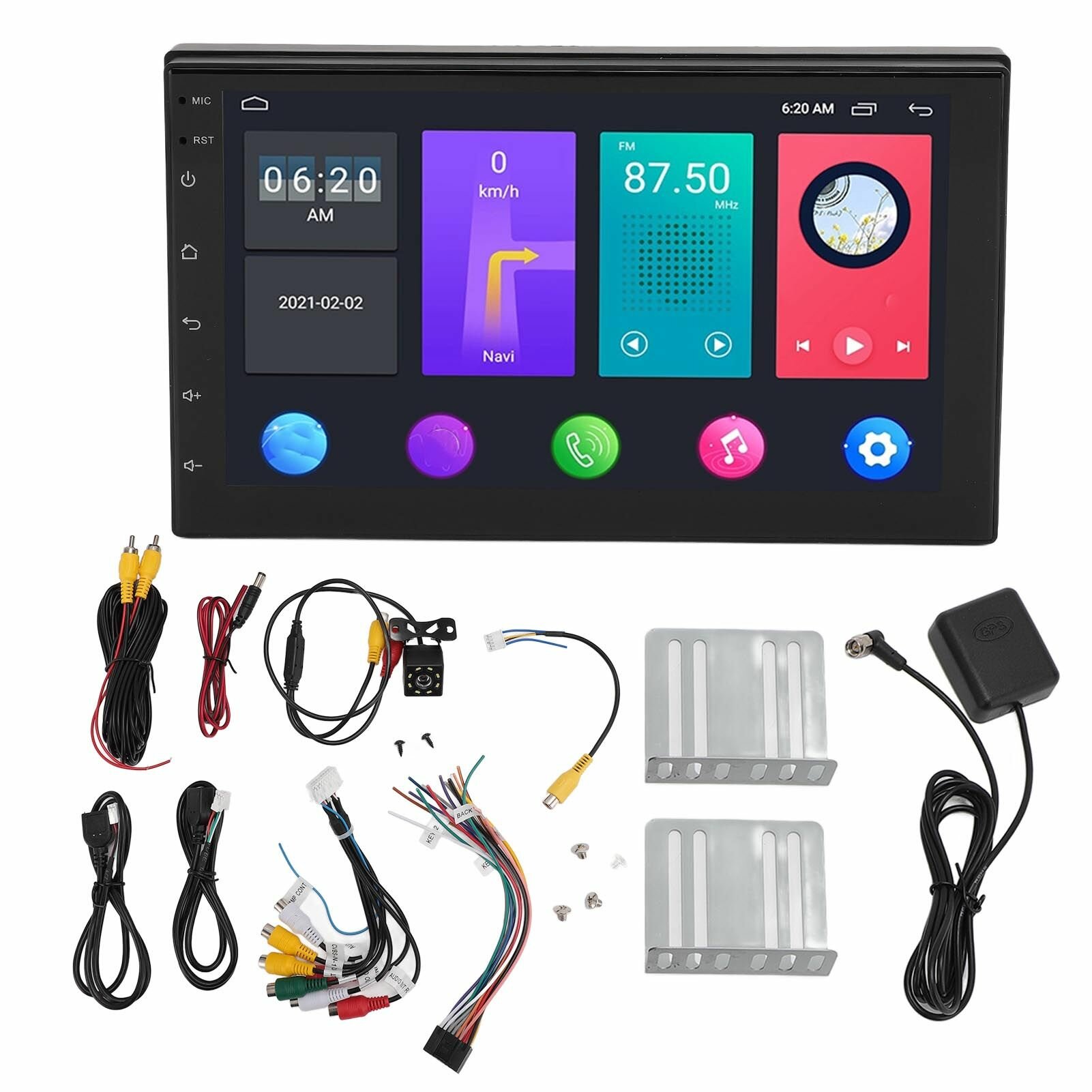 Автомагнитола 2-Din 7" с разделением экрана