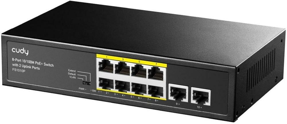 Коммутатор Cudy FS1010P (L2) 10x100Мбит/с 8PoE+ 120W неуправляемый