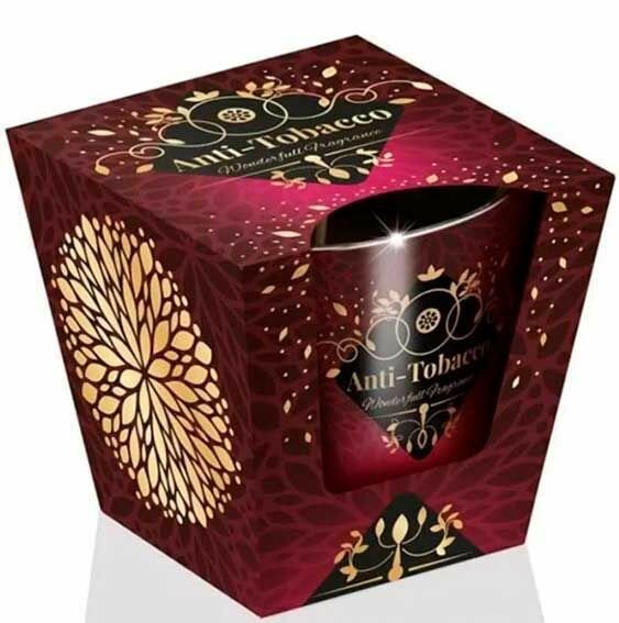 Свеча ароматическая Bartek Candles Анти-табак Чудесный аромат, в стакане, 115 г
