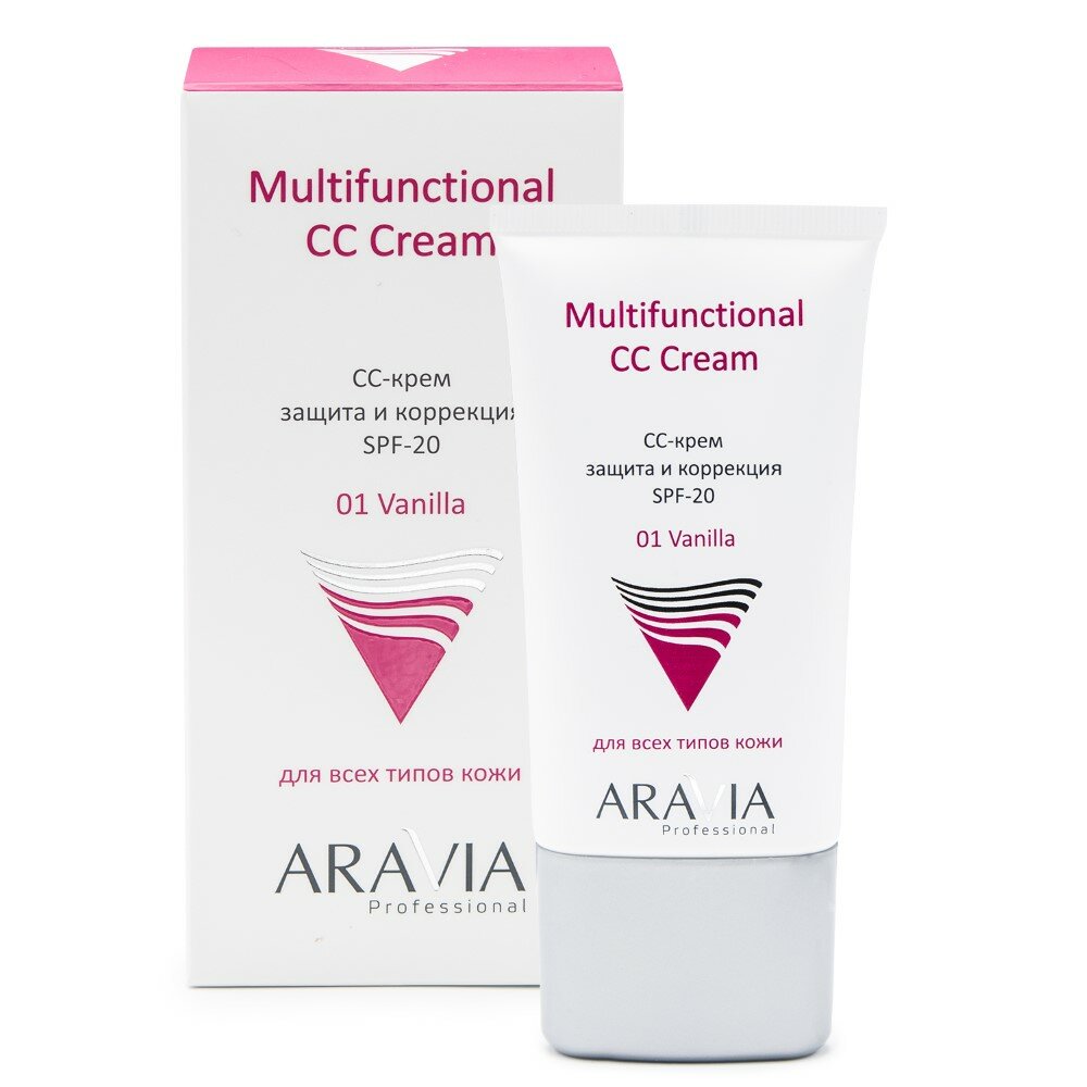Aravia professional cc-крем для лица защитный spf-20 тон 01 50 мл