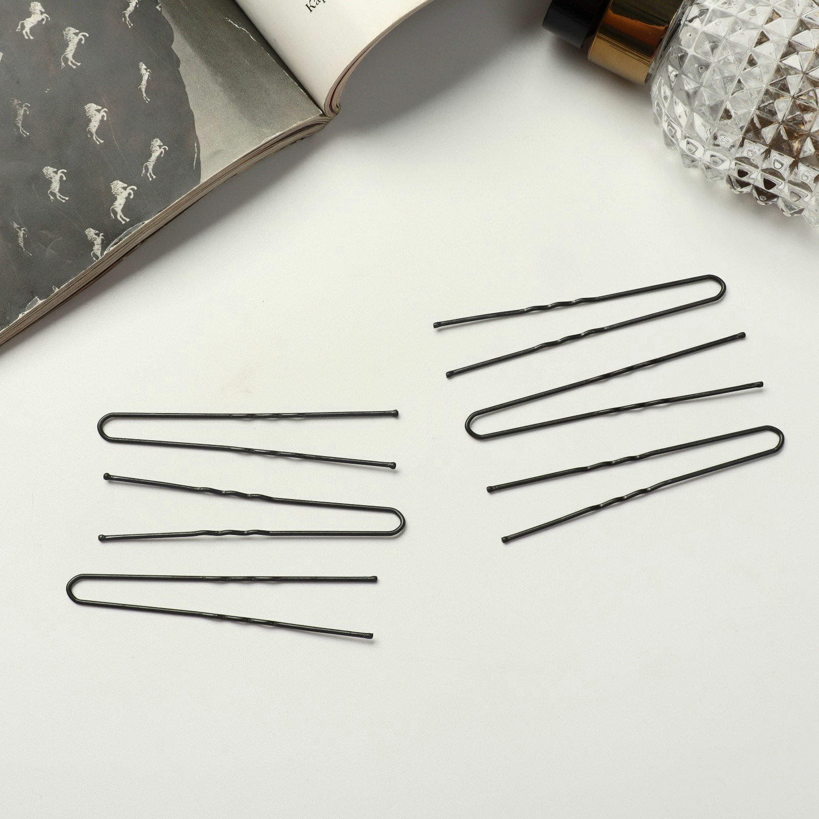 Шпильки для волос "Народная", 7 см, набор 10 шт, чёрные, для кого: для девочек