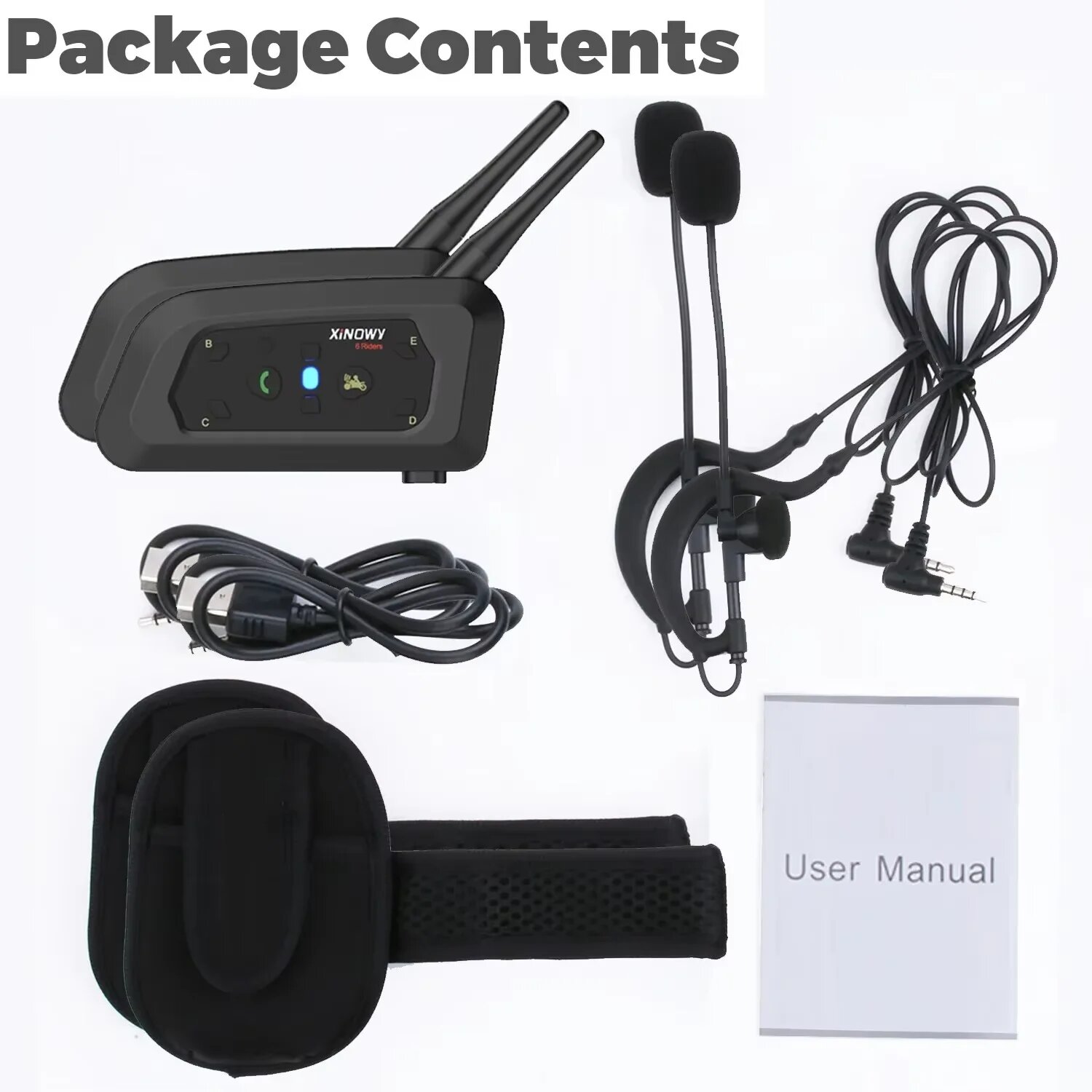 XINOWY V6C Bluetooth гарнитура для арбитража, 2 шт.