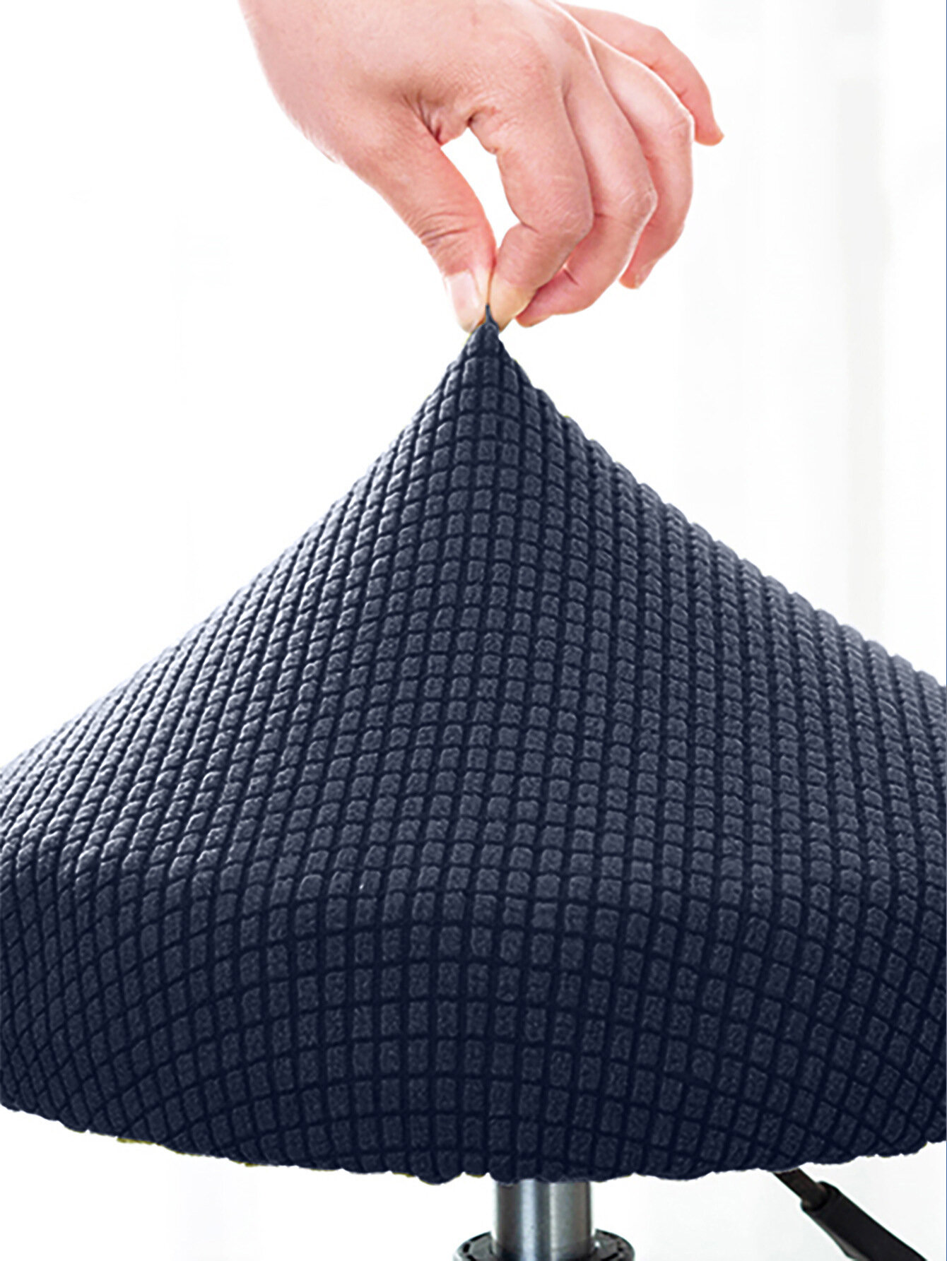 Чехол для круглого стула парикмахерской из кросс-бордерного ткани эластичный универсальный увеличенный чехол для барного стула не скользящий стираемый поднимающийся чехол для круглого стула (Флис-синий, Набор круглых стульев)