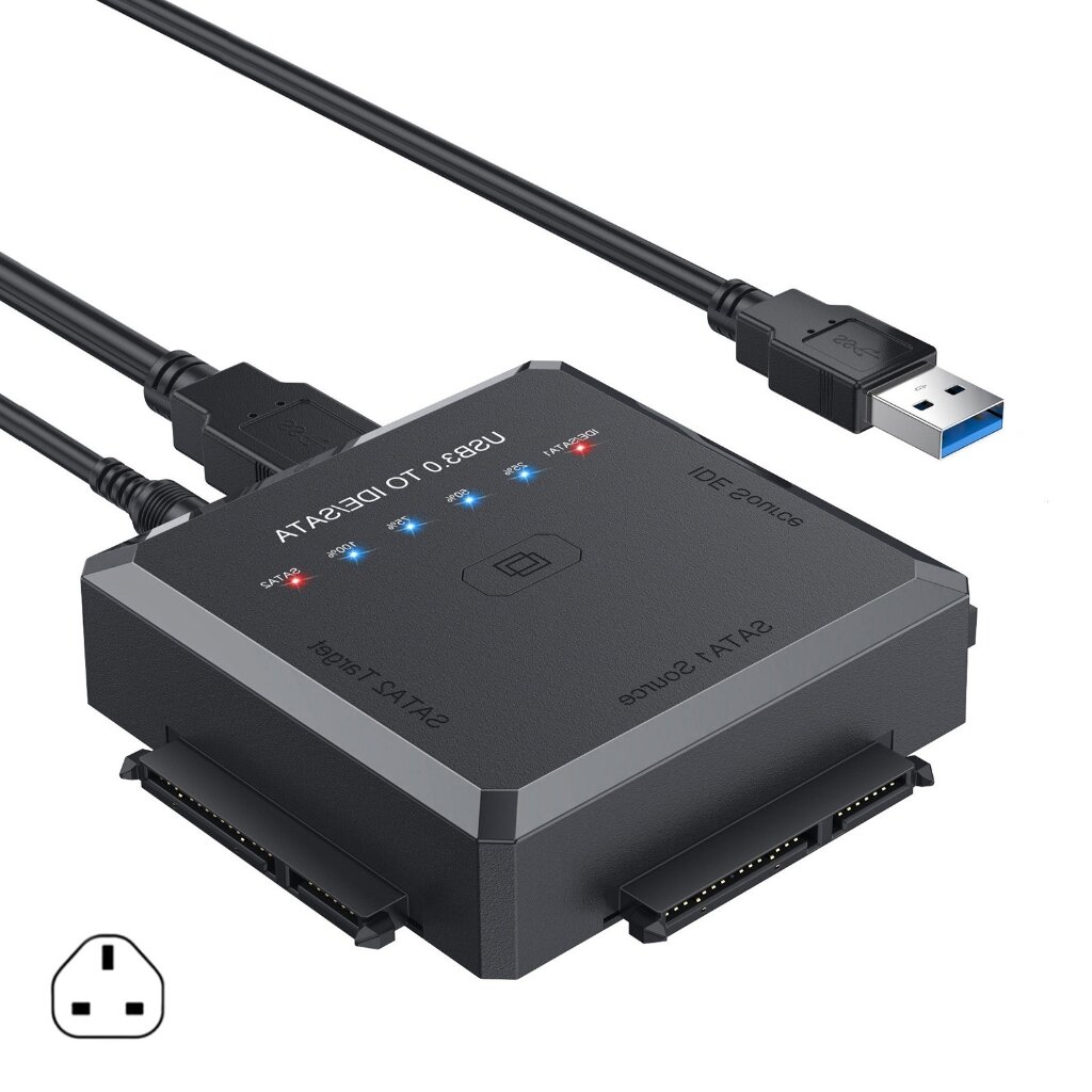 Адаптеры-конвертеры USB 3.0 для жестких дисков SATAs IDE, 2,5 " 3,5" HDD / SSD-накопителей One Touch Clone, включая источник питания 12 В