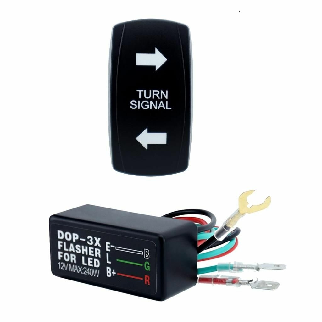 Рокер -сигнал поворота с набором Flasher Relays Universal для ATV Motorcycle, - Реле с выключателем