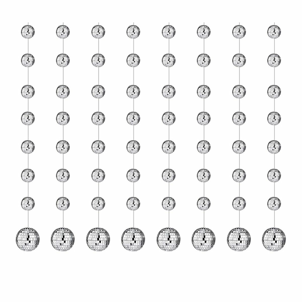 8 наборов мини-украшений в виде диско-шаров для рождественской вечеринки