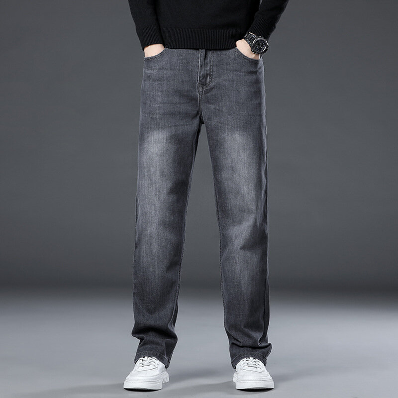 Мужские джинсы Чистый цвет / прямые B1, LI Mall талии_29