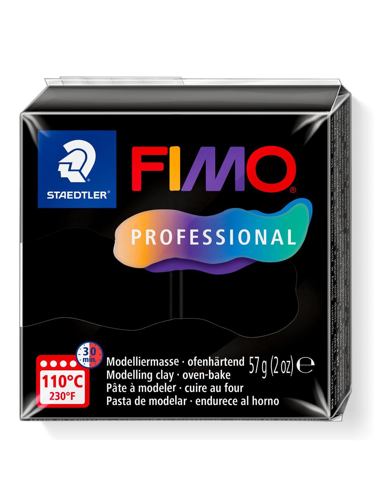 Полимерная глина Fimo Professional 8040-9 черный (black) 57 г, цена за 1 шт.